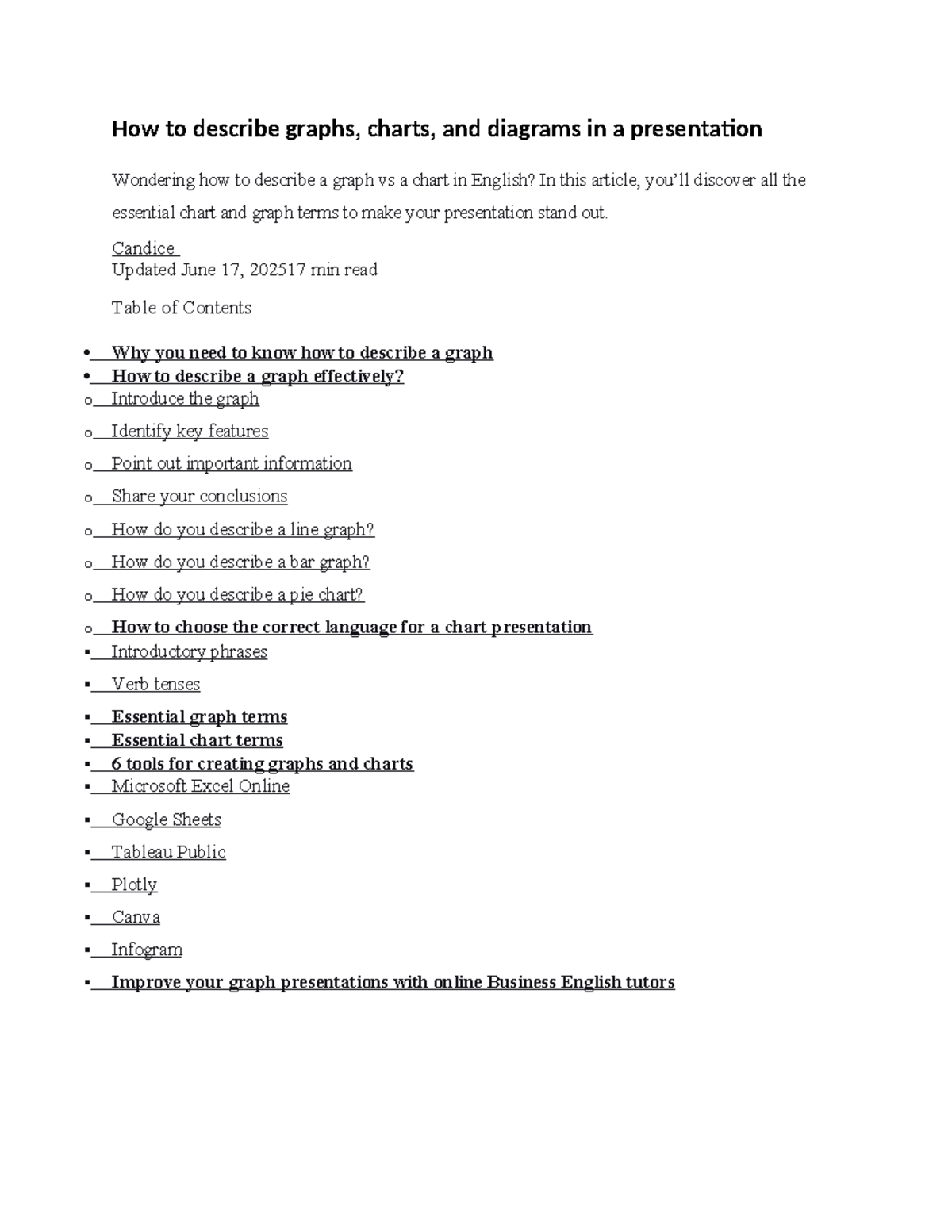 How to Describe Graphs and Charts for IELTS Preparation - Studocu