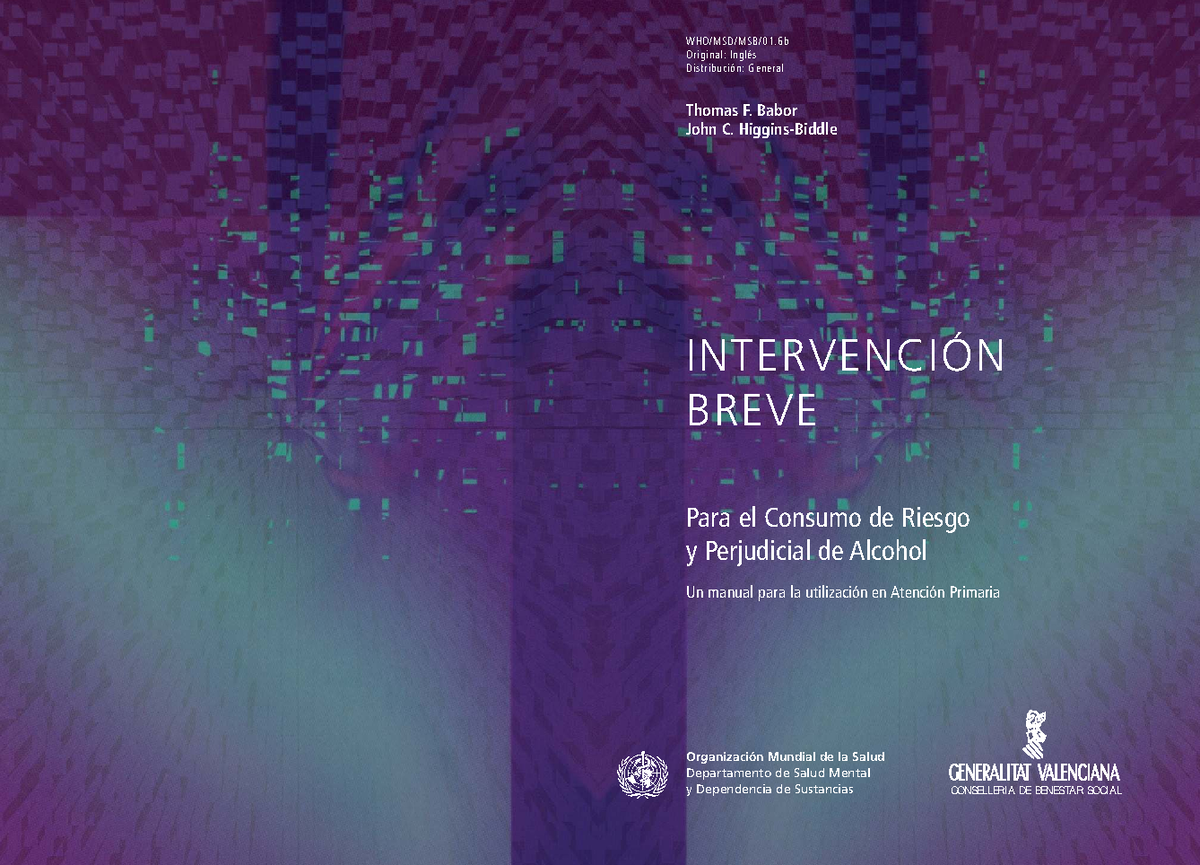 Intervención Breve para el Consumo de Riesgo de Alcohol - SPA - Studocu