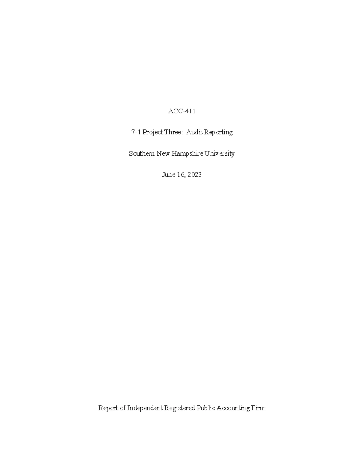 ACC 411 Module Two Client Suitability Assessment Report - Studocu