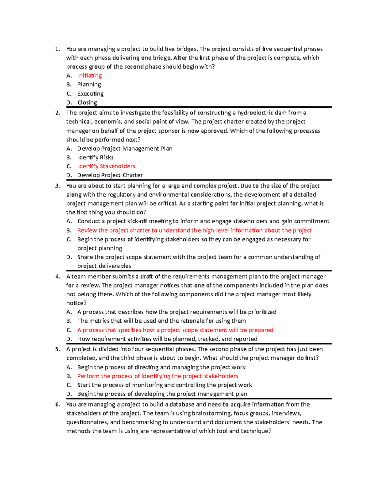 Final Exam - Project Management Concepts (PM101) - Studocu