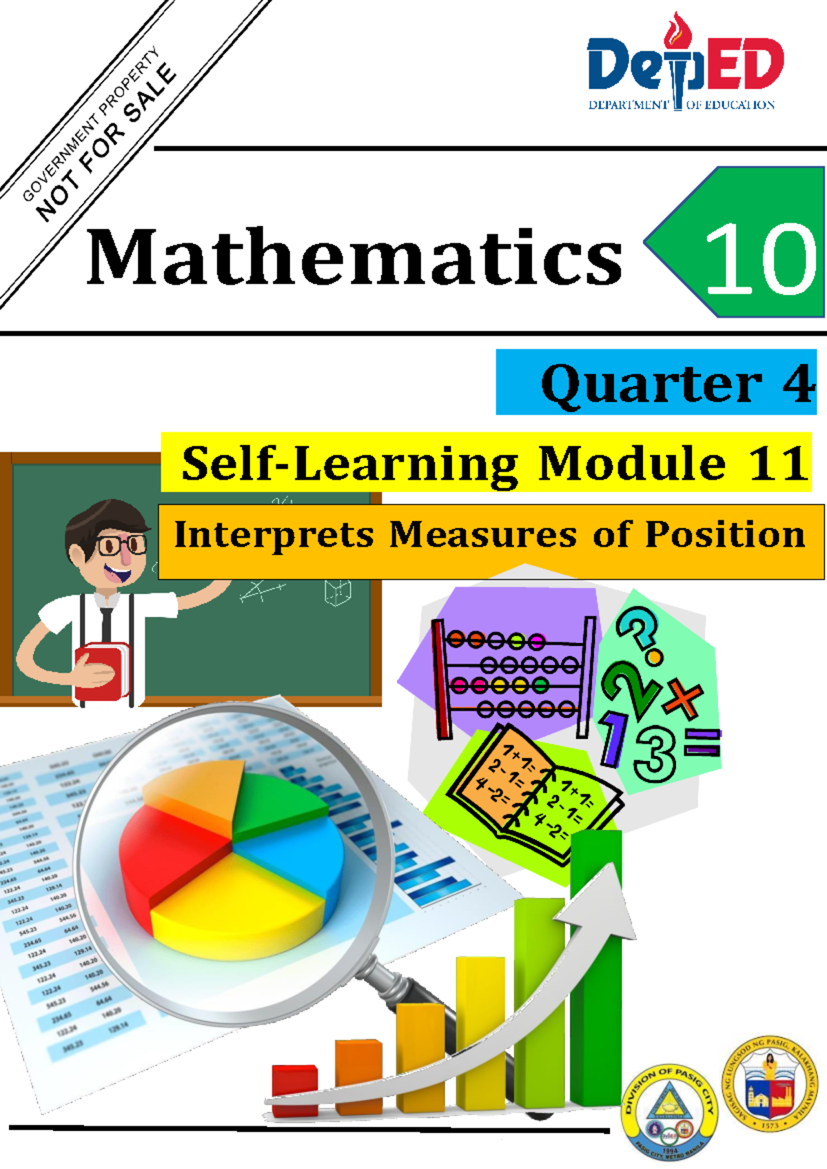 Mathematics 10 Q4 Self-Learning Module 11: Interpreting Position Measures - Studocu