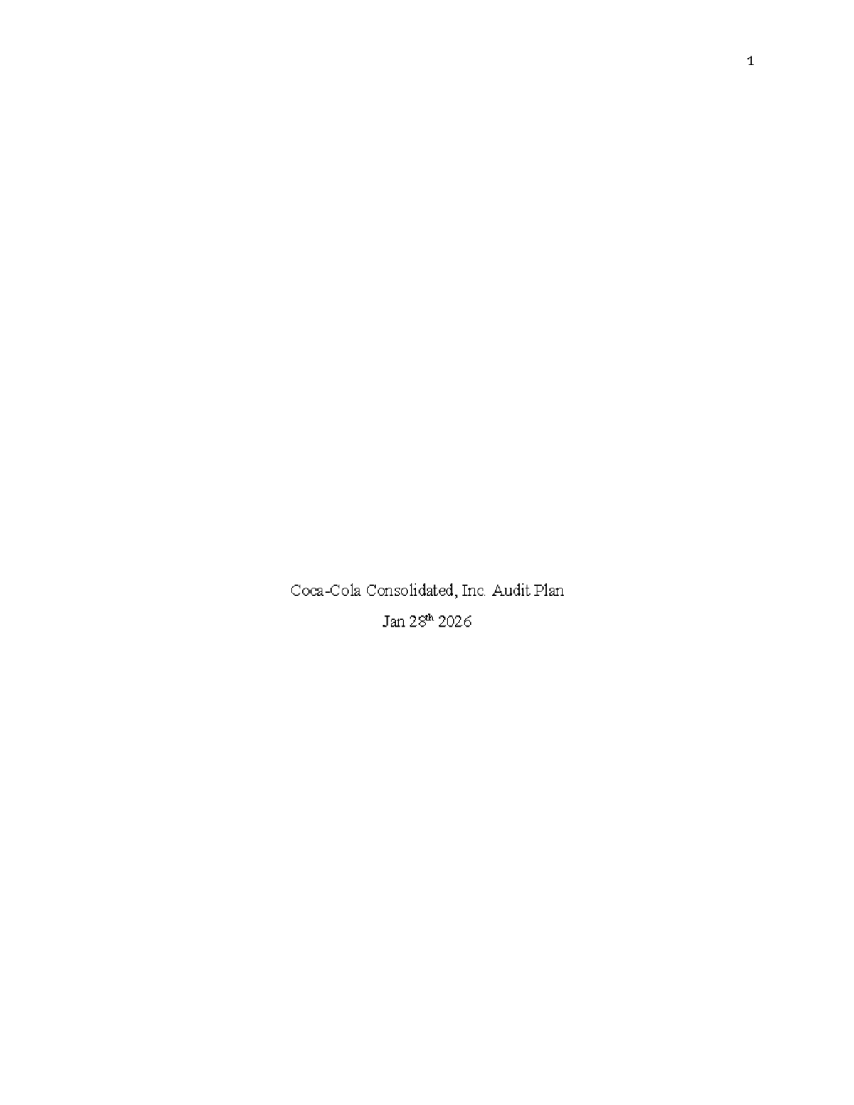 HD-2534995 Consolidated Inc. Audit Plan Overview and Methodology - Studocu