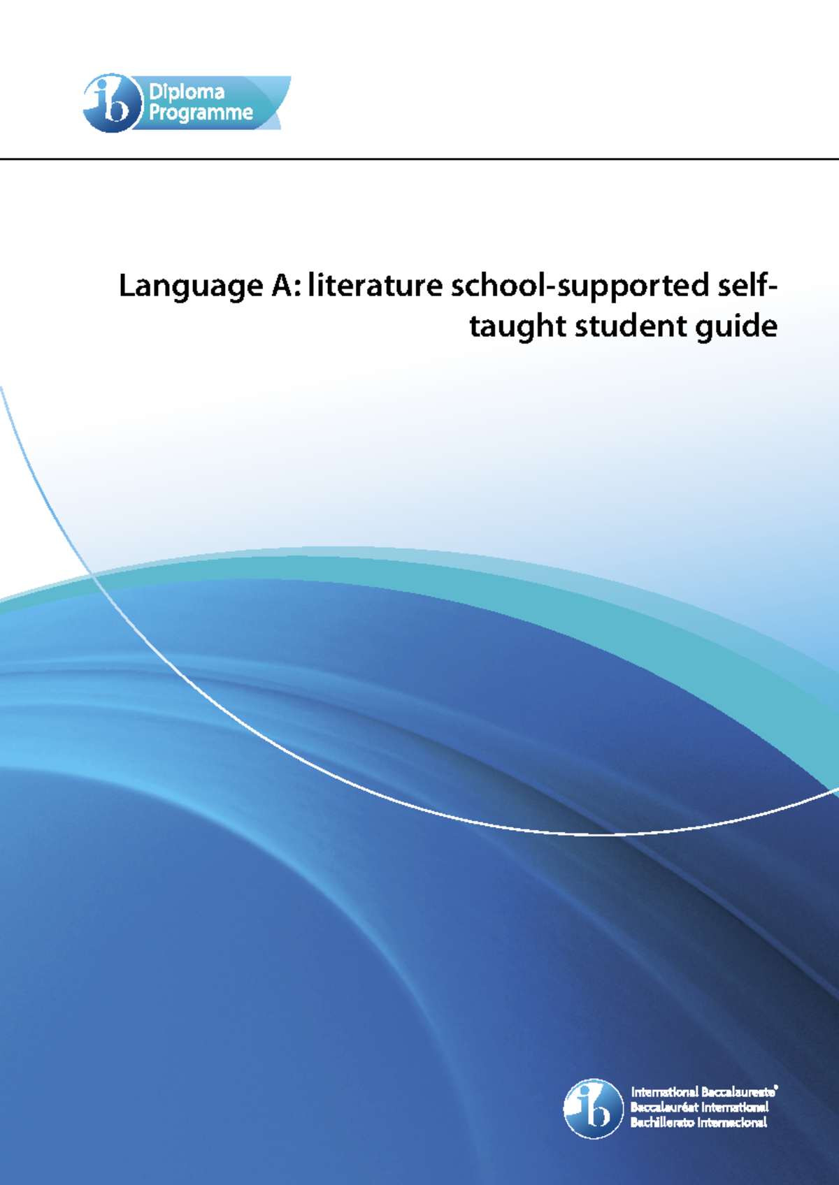 Language A: Literature Self-Taught Student Guide (IB) - Studocu