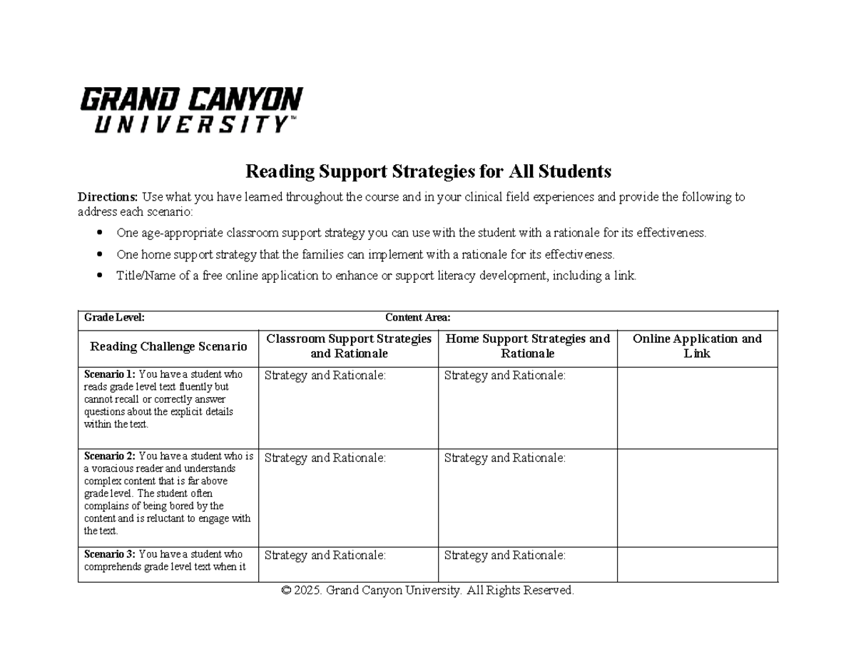 Reading Support Strategies for All Students: Effective Approaches - Studocu