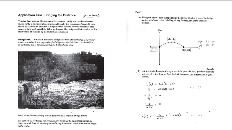 Trial SAC 2: Bridge Task Solutions and Graphing Techniques - Studocu