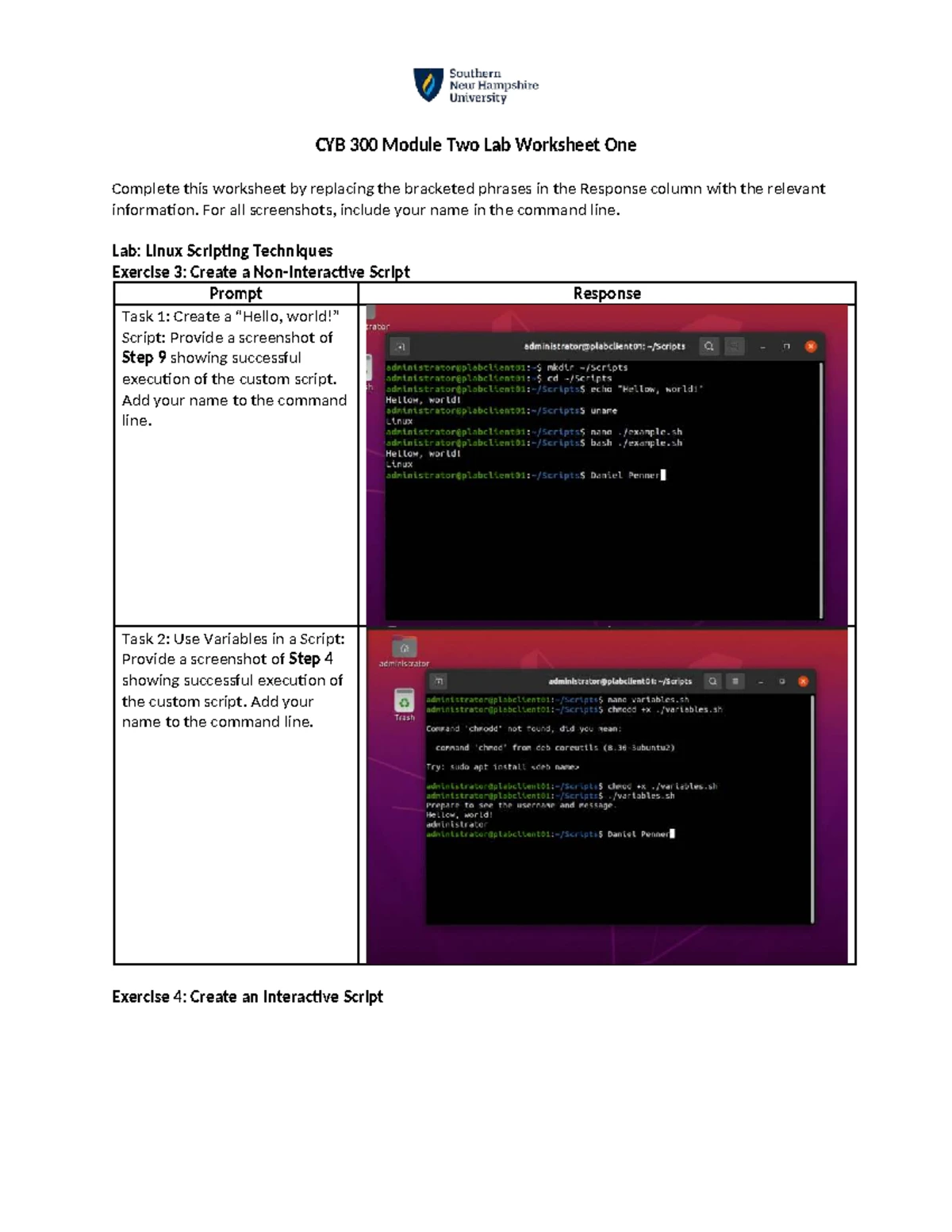 CYB 300 Module 1 Lab Worksheet: Securing Linux Devices - Studocu