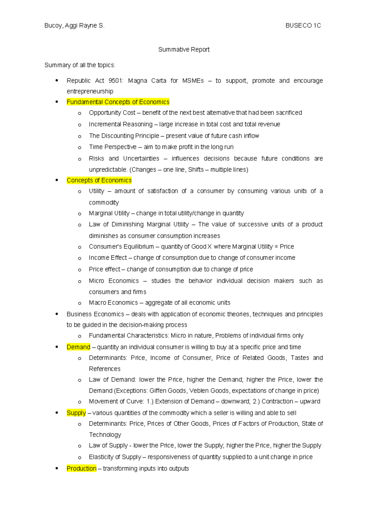 Summative-Report - Summative report - Summative Report Summary of all ...