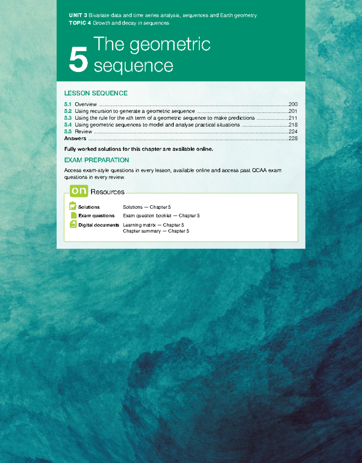 C05 General Mathematics: The Geometric Sequence Lesson Notes - Studocu