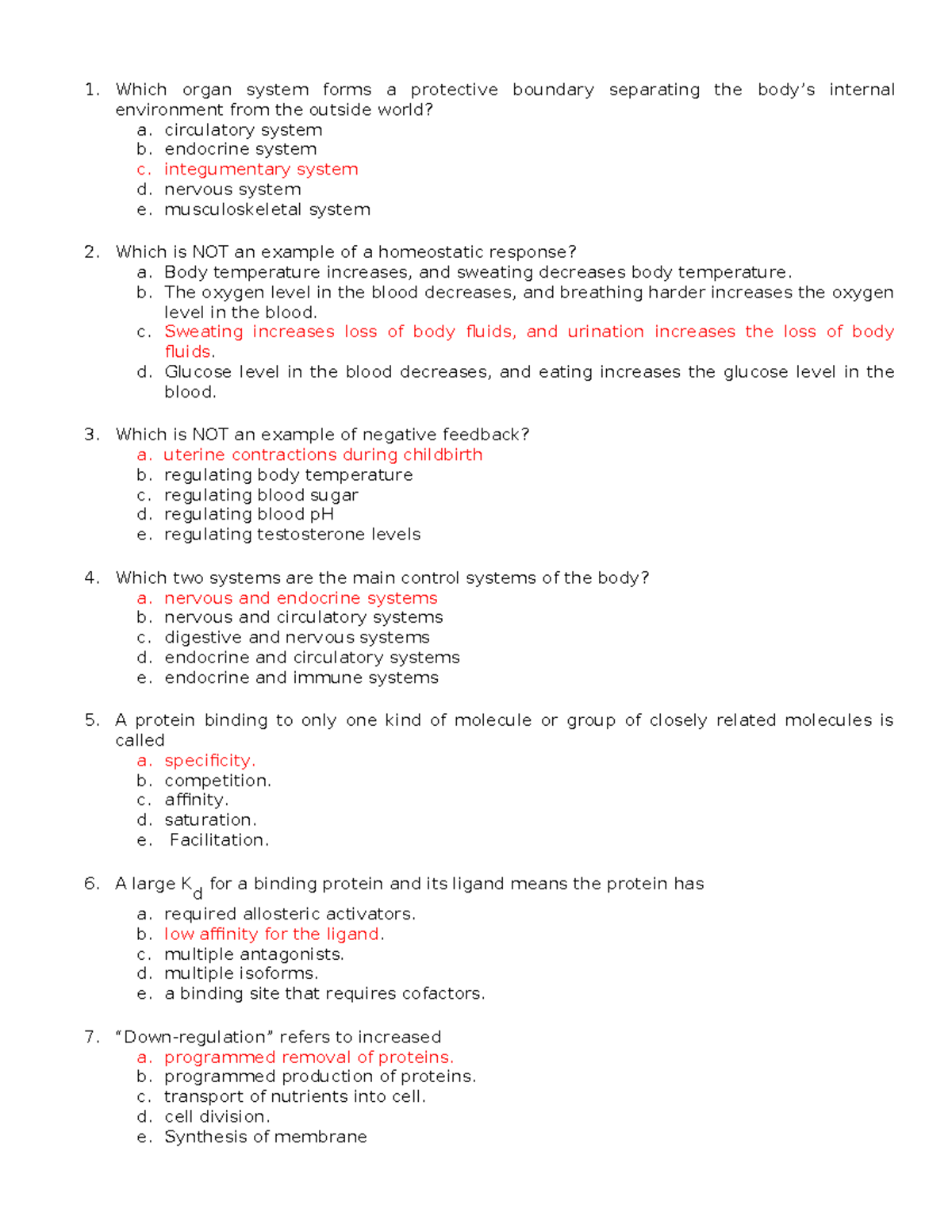 Quiz 1 Aug 29 Answer Key - BIO101 - Studocu