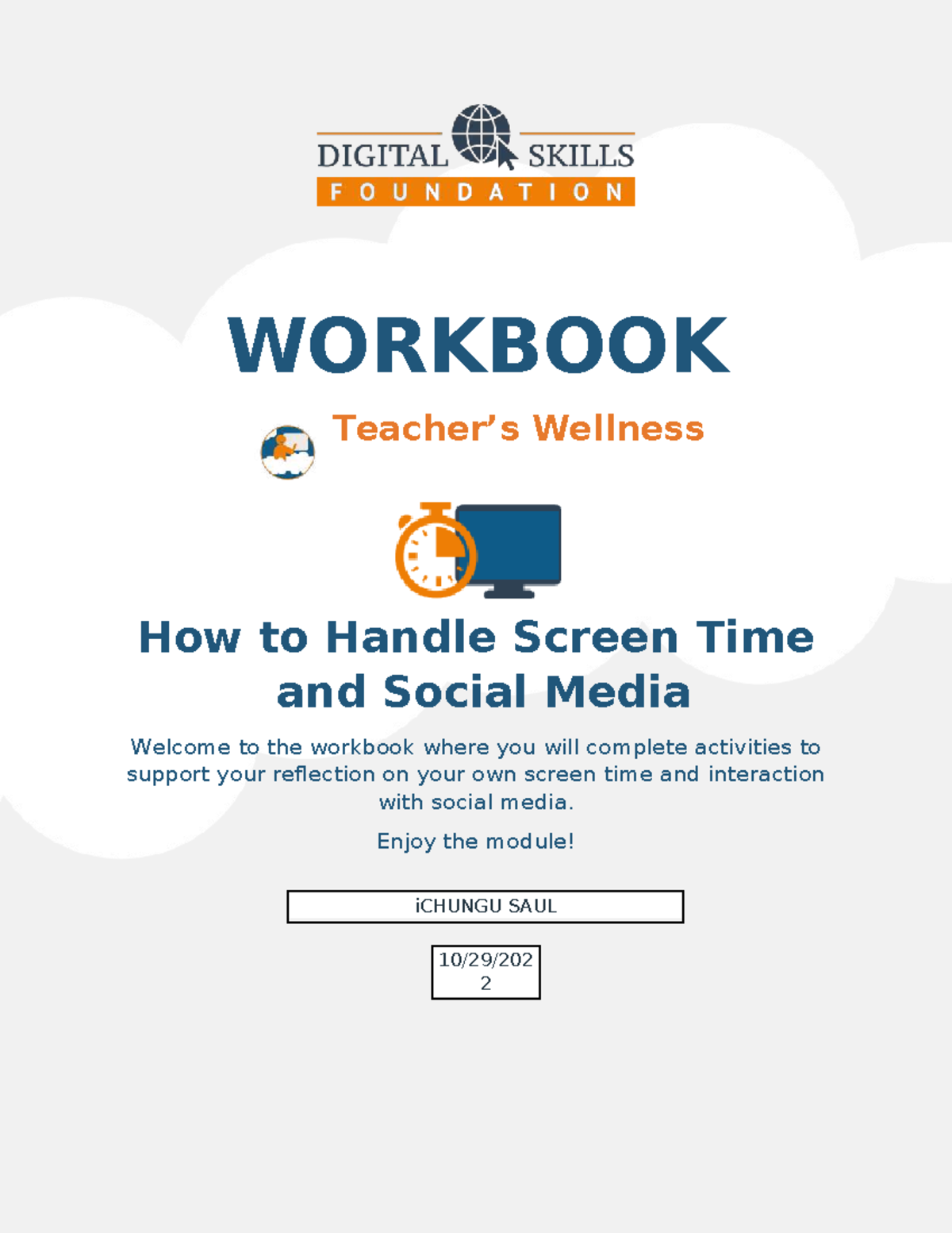 Workbook DSF: Managing Screen Time & Social Media Effectively - Studocu