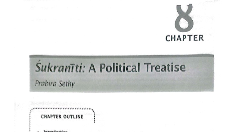 CS Shukraniti: Insights on Political Ethics and Governance - Studocu
