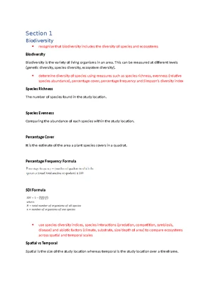 Biology 101 - Comprehensive Notes on Unit 3 & 4 for QCAA - Studocu