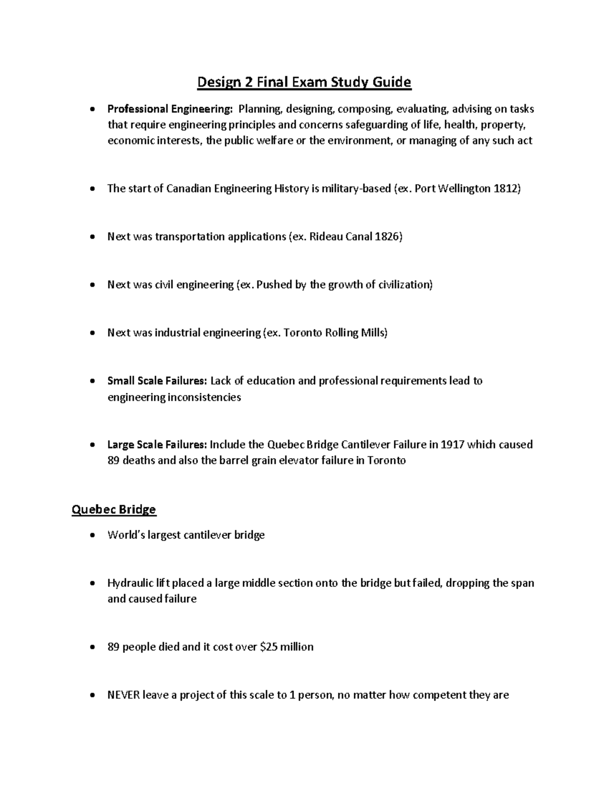 Engineering Design II (ENG 202) Final Exam Study Guide Summary - Studocu