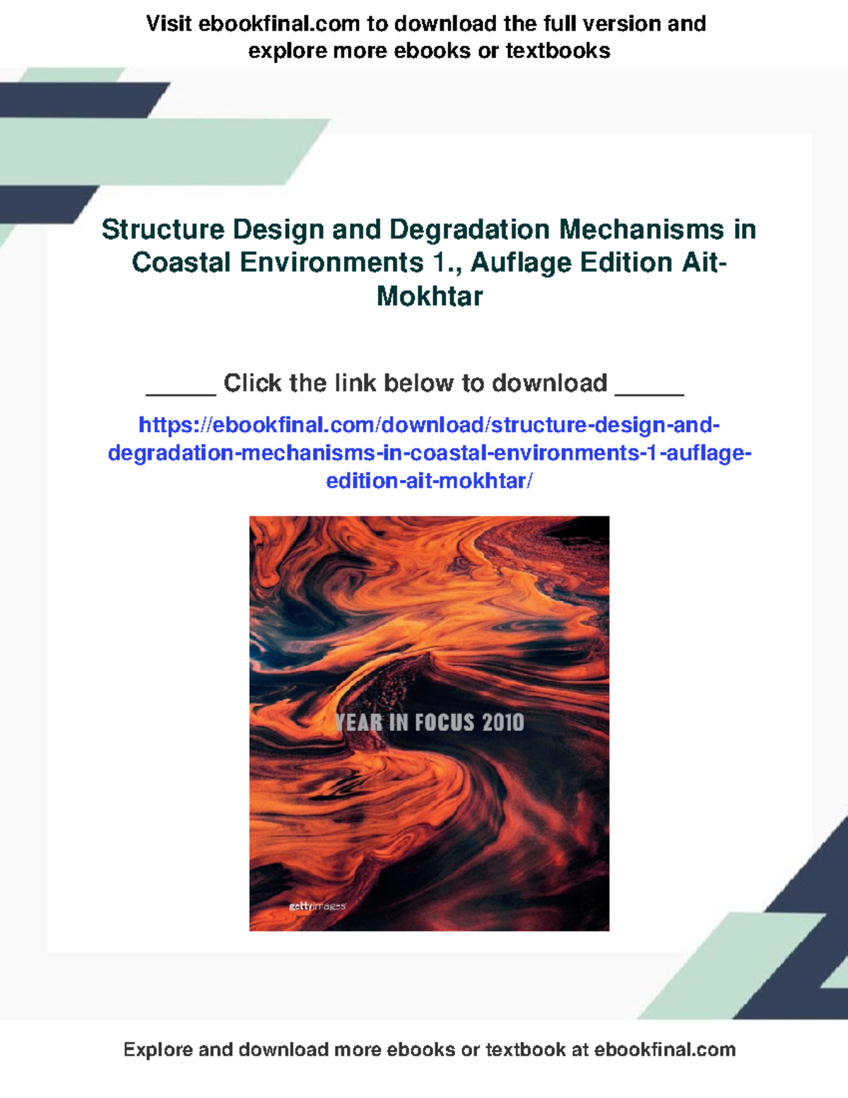72812 - Structure design and degradation mechanisms in coastal ...