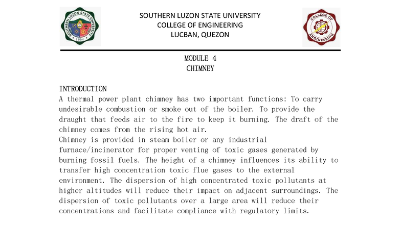 MCE19 Module 4: Understanding Chimney Design and Function - Studocu