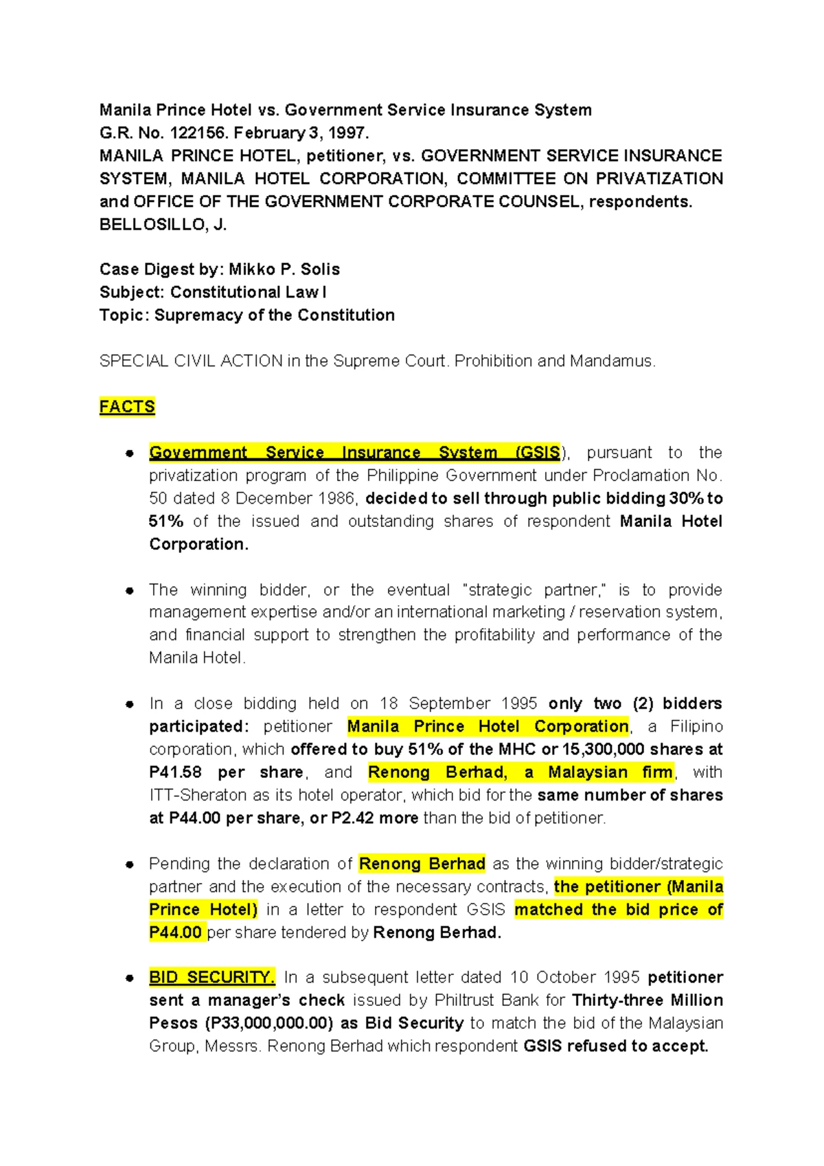 How to Digest a Case: A Guide for Legal Studies (Case Digest) - Studocu