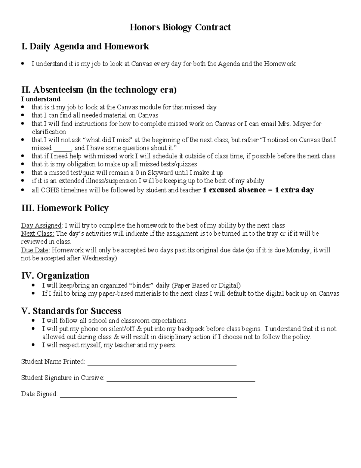 Biology Contract-2 2 - Sajdnuadbuaibdiuabdubaubw - Honors Biology ...