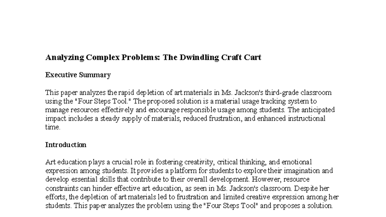 AAN1 Task 3: Analyzing Art Material Depletion & Proposed Tracking ...