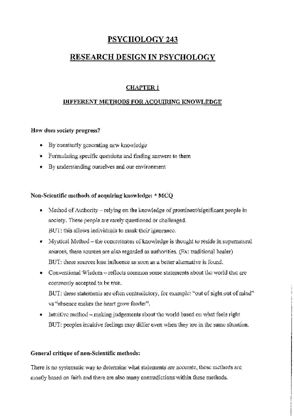 CHAPTER 1: INTRO TO RESEARCH DESIGN IN PSYCHOLOGY - Studocu