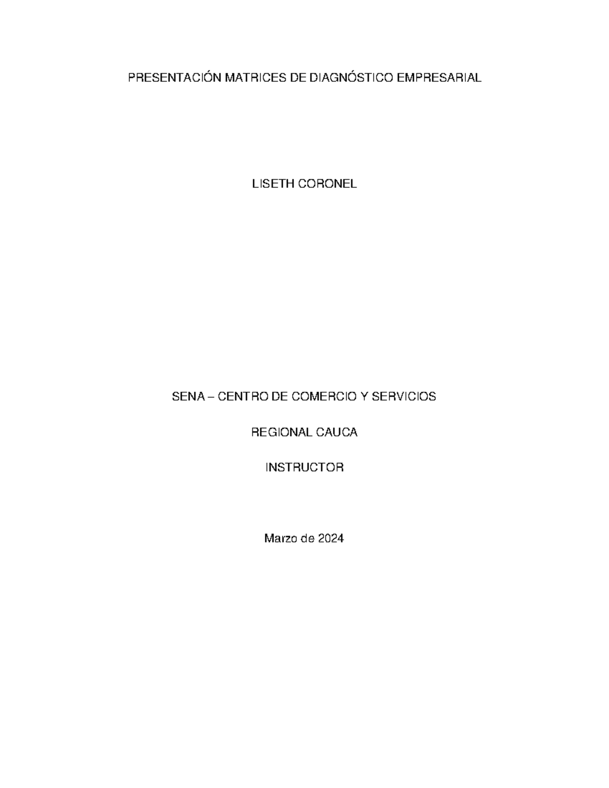 Presentaciones Matrices De Diagnóstico Empresarial Presentación