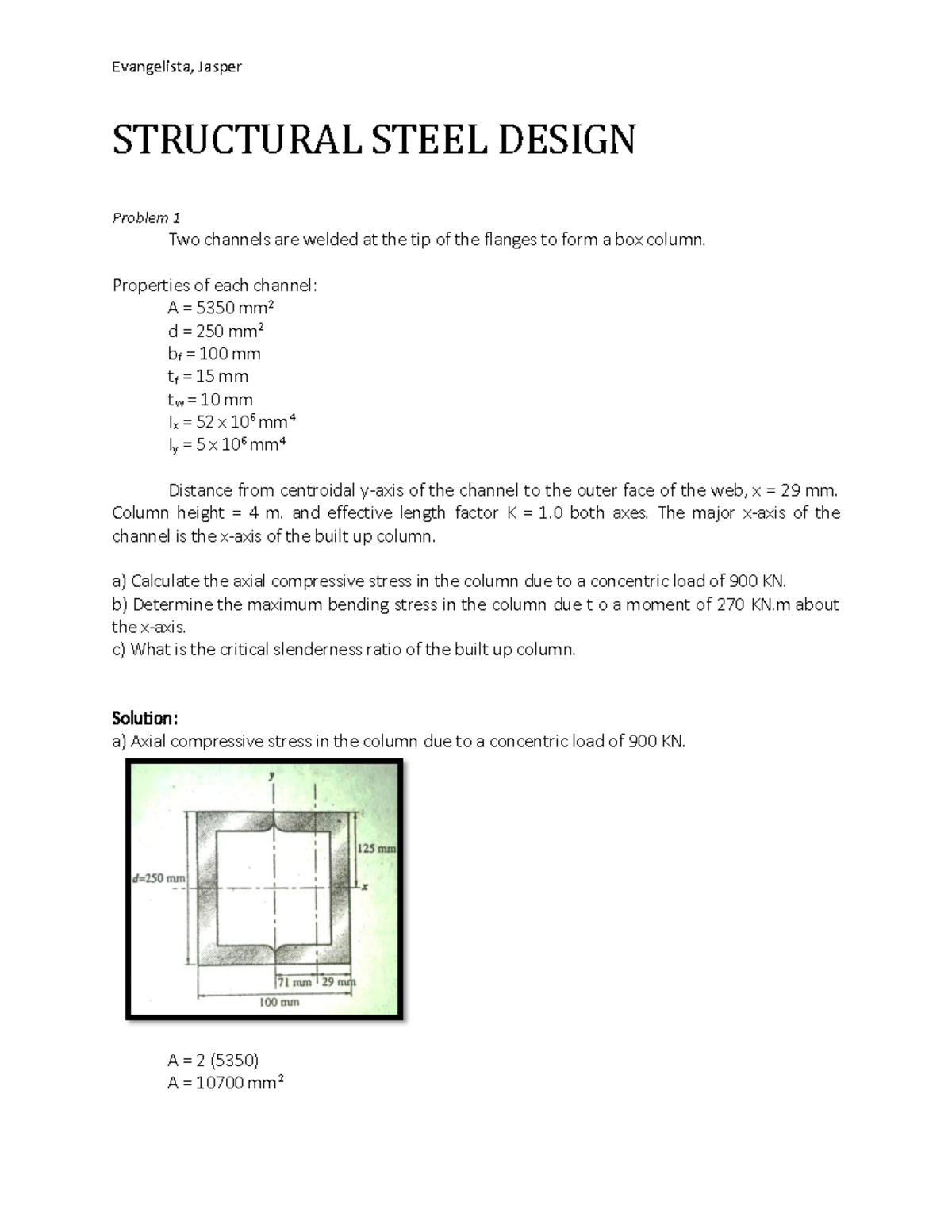 Structural Steel Design - Problems & Solutions (ENGR 455) - Studocu