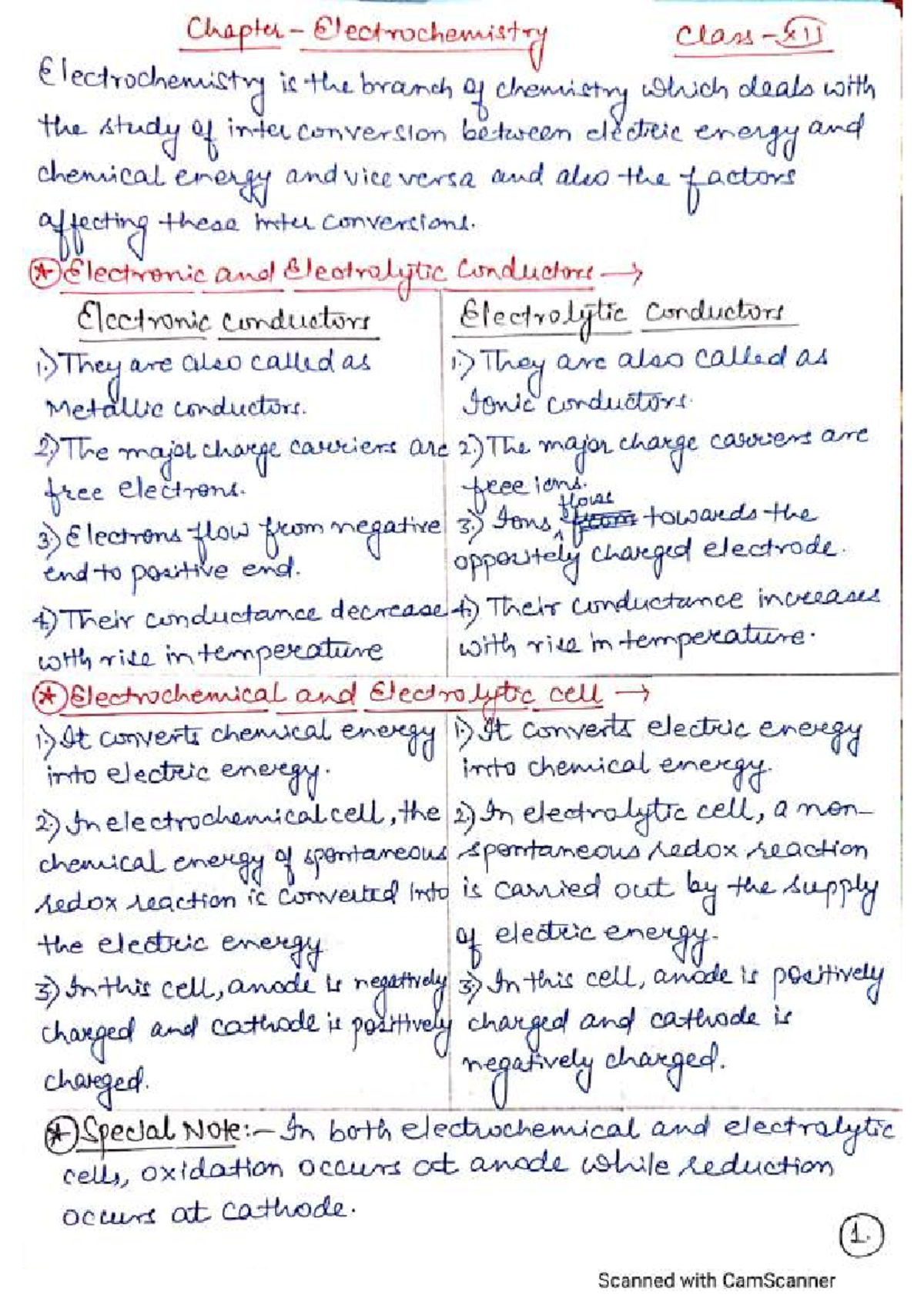 Electrochemistry Chapter Notes - CHEM 101 - Studocu