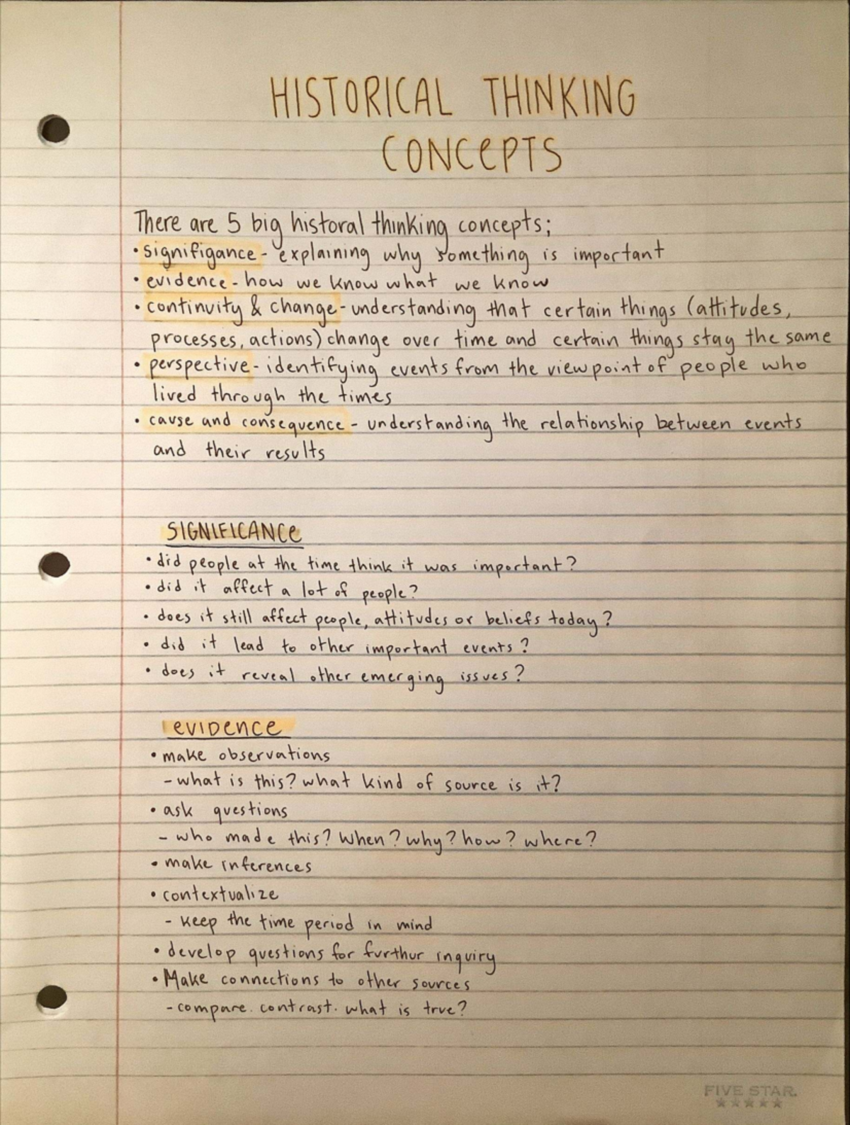 HIST 101: Key Concepts in Historical Thinking and Analysis - Studocu