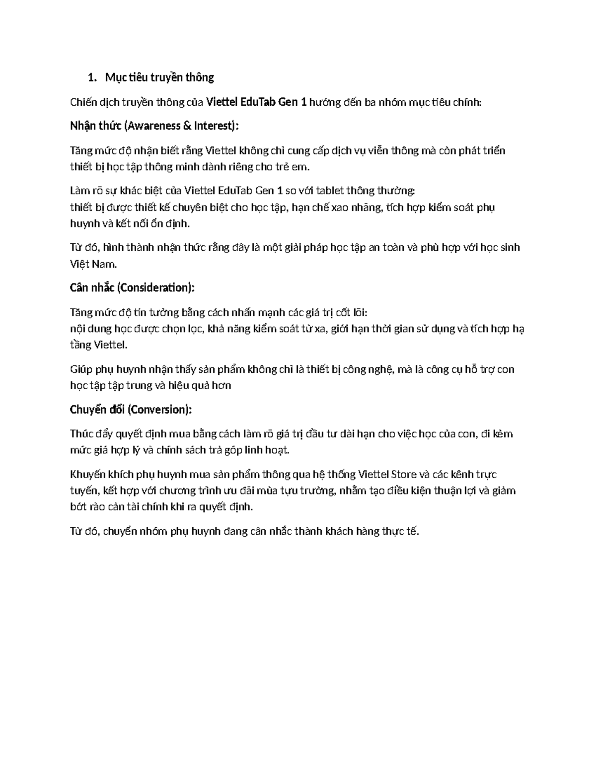 Chiến dịch Truyền thông Viettel EduTab Gen 1: Mục tiêu và Chiến lược ...
