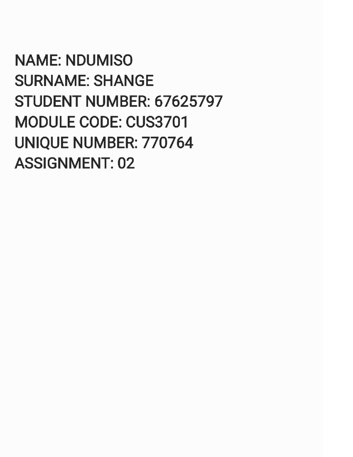 CUS3701 Assignment 02: Theoretical Foundations & Practical Implications ...