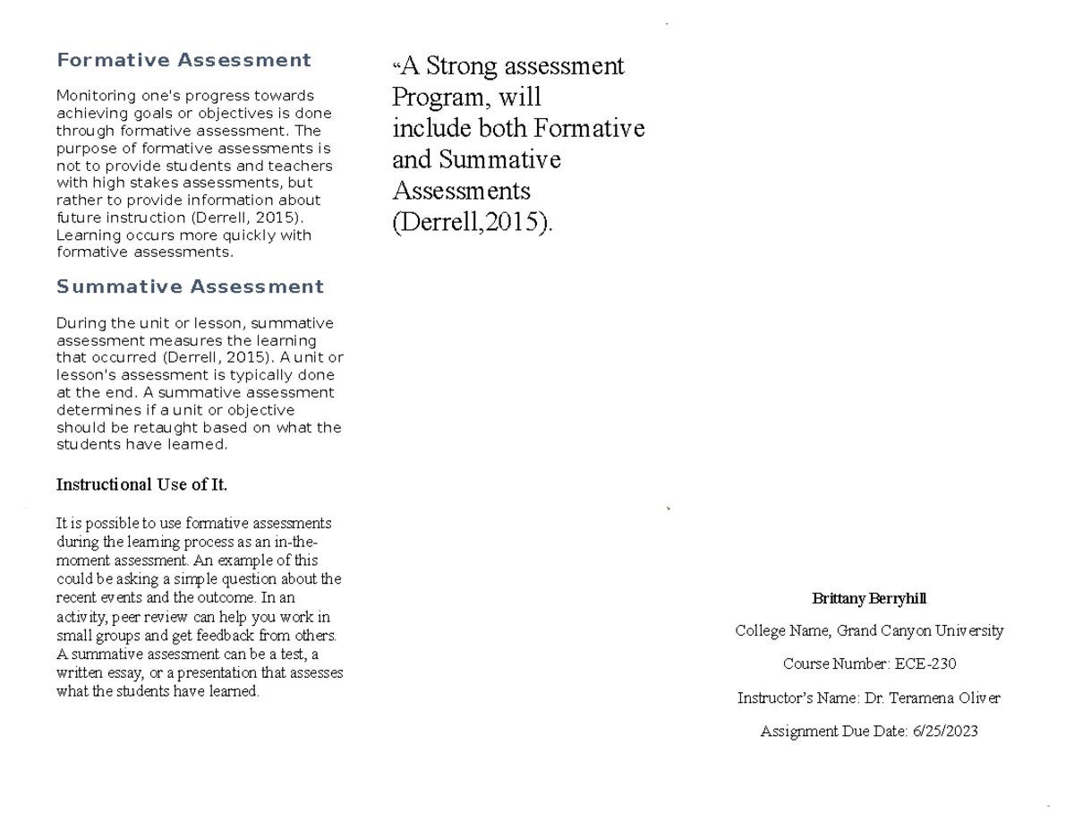 Assessment Brochure - hfugikhkjhkjhloj;lj - Formative Assessment ...