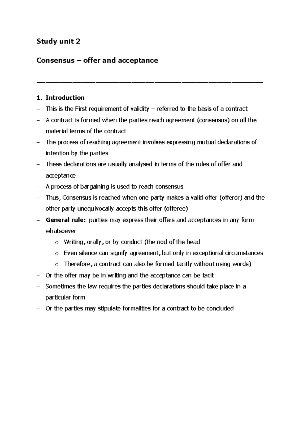 IURI 373 SU 5 C van Rooyen Study Unit 5: Understanding Contractual Capacity - Studocu