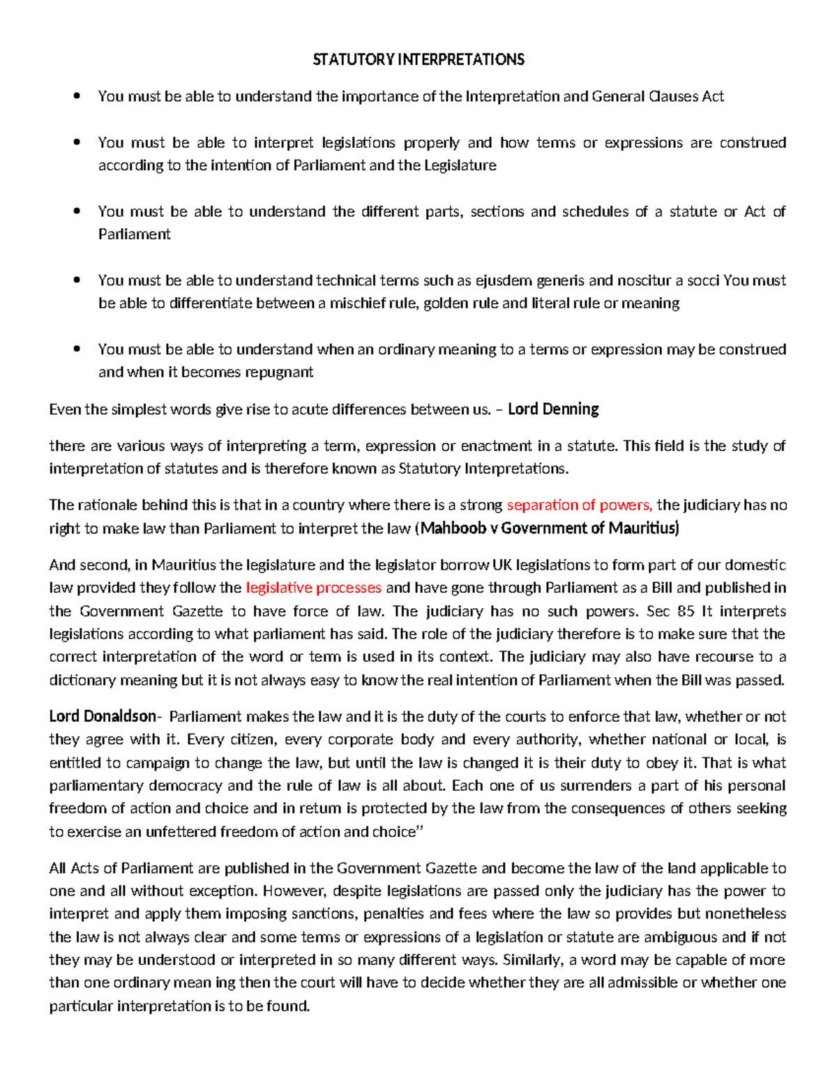 Statutory Interpretations: Understanding Legislative Intent ...