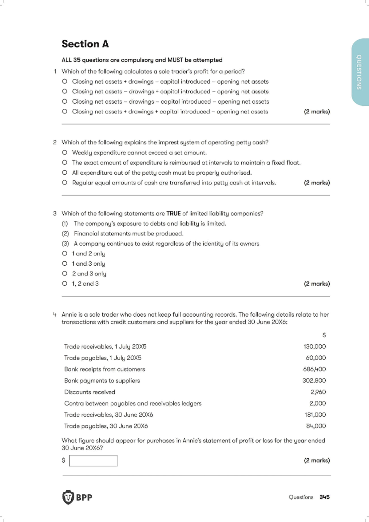 F3 FFA BPP Revision Kit 2024: Comprehensive Exam Questions & Answers ...