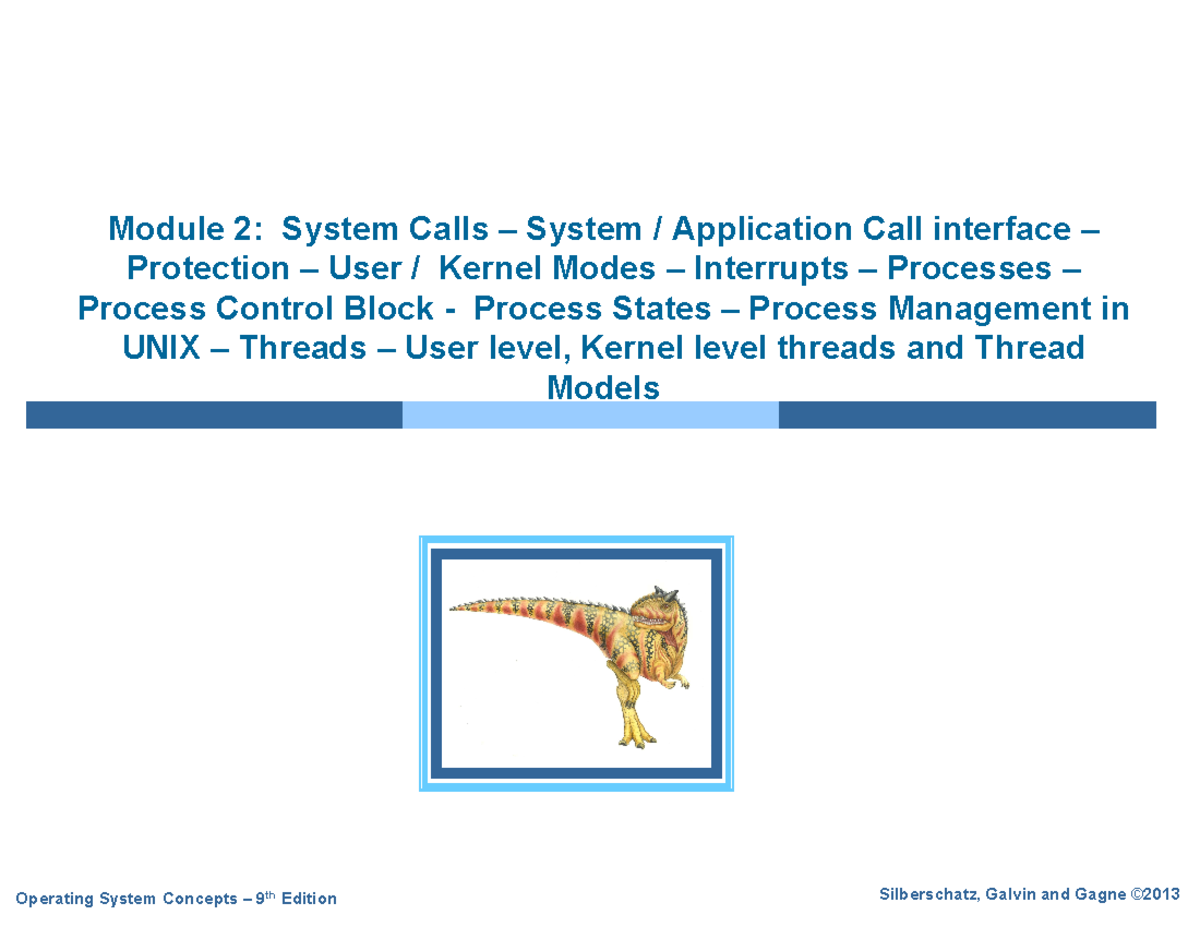 2-Module 2 System Calls, System Application Call Interface-22-07-2024 - Operating System ...
