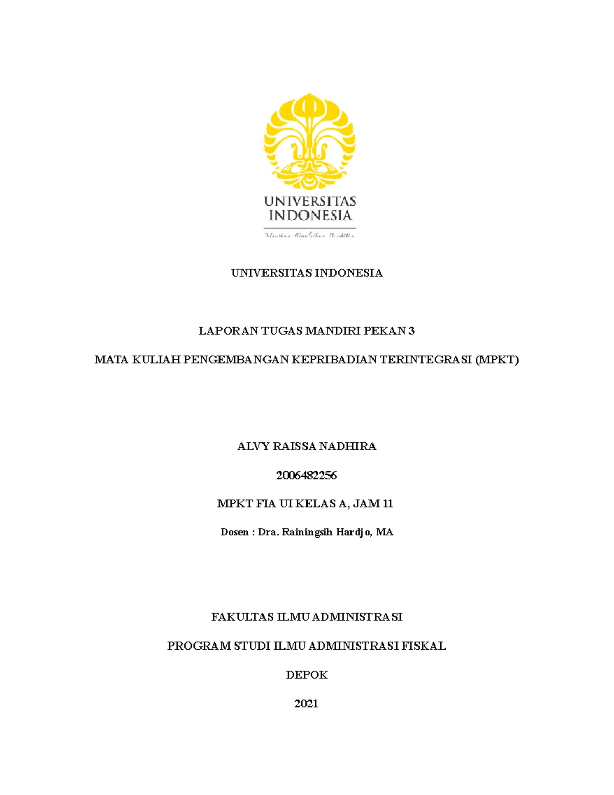 Pengantar MPKT UI - Pengantar MPKT UI oleh Prof. Dr. Menaldi Rasmin SpP ...