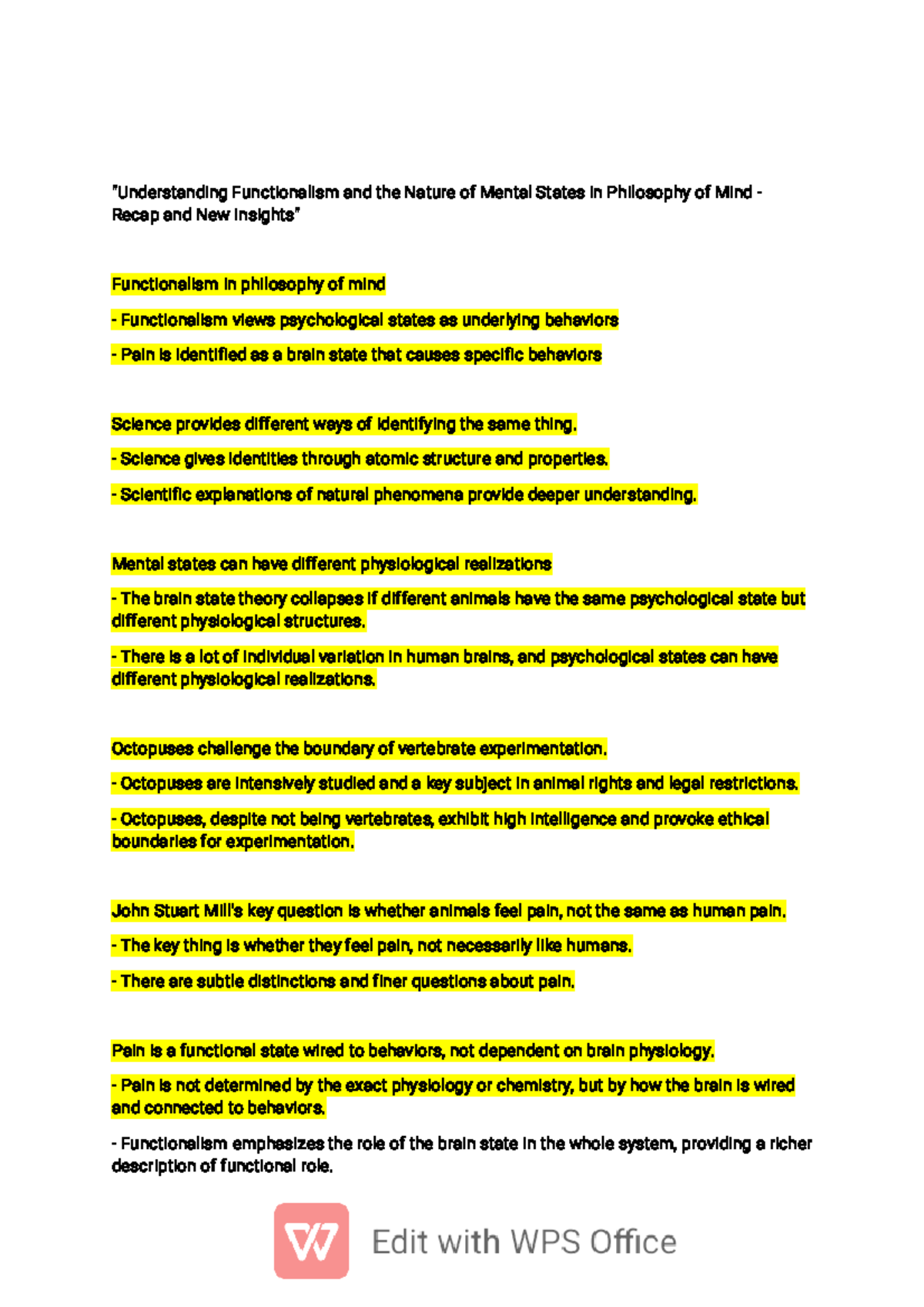 Understanding Functionalism in Philosophy of Mind: Key Concepts ...