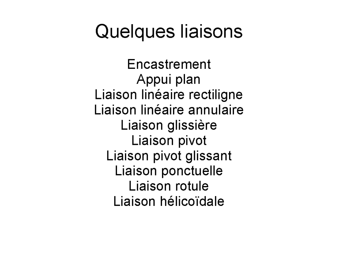 Chapitre 2 - Les différents types de liaisons mécaniques et leurs ...
