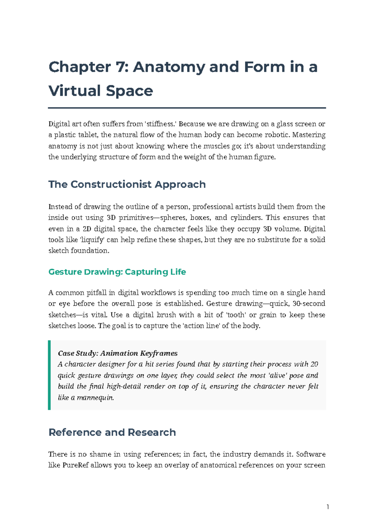 Chapter 7: Anatomy & Form in Virtual Space - Digital Art Insights - Studocu