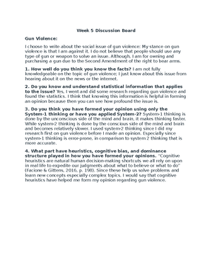 Assignment 2- critical thinking - Week Two Assignment: Journal Chamberlain University College of ...