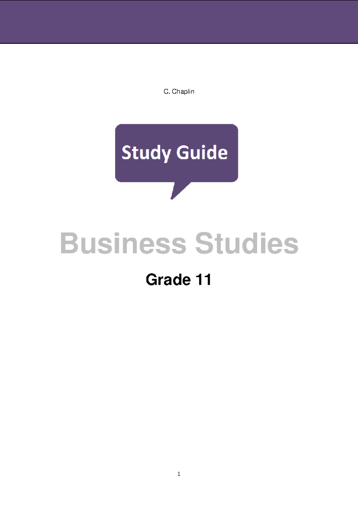 Business Studies Grade 11 Study Guide: Key Concepts & Topics - Studocu