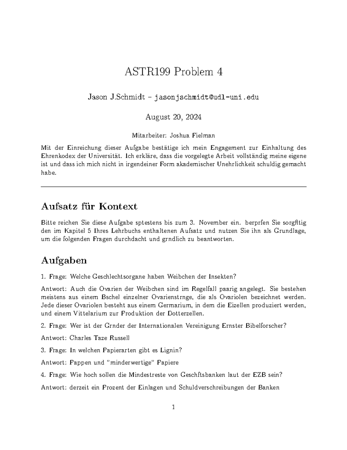 ASTR199 Problem 4: In-Depth Study on Insect Reproductive Organs - Studocu