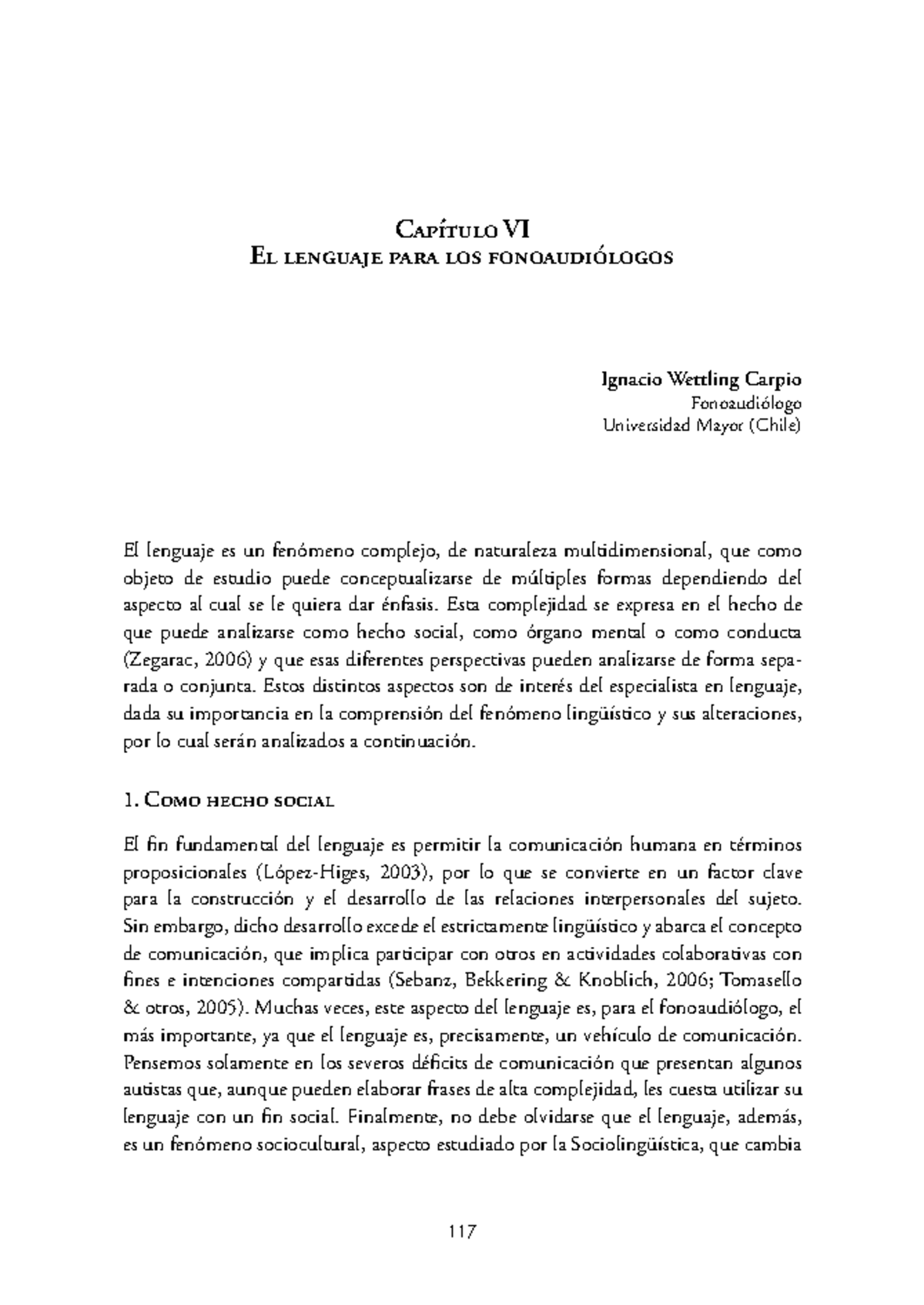 Capítulo VI: El Lenguaje en Fonoaudiología - Textos de Preparación ...