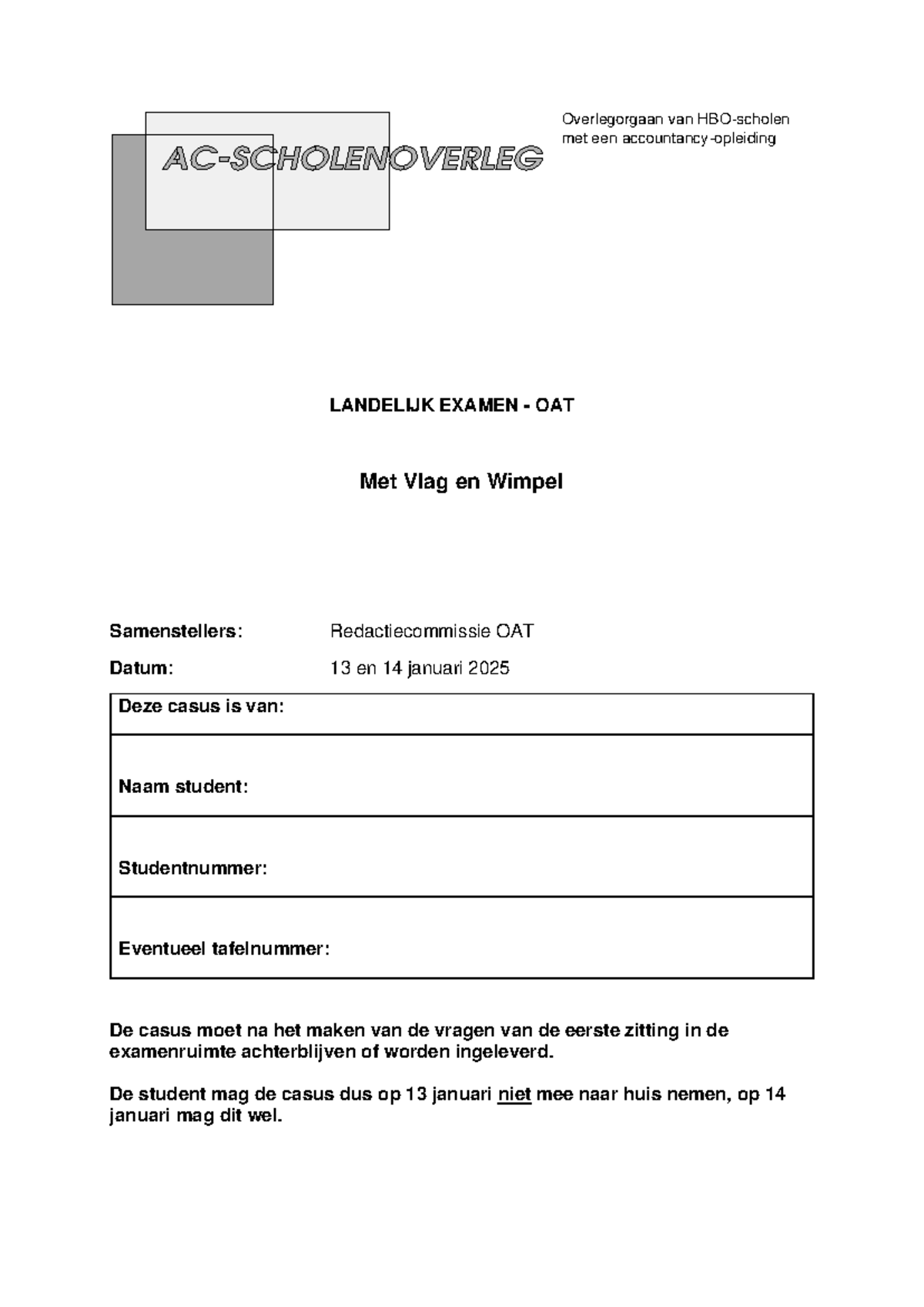 Peride C 2024 - Oefenmateriaal voor het Landelijk Examen OAT - Studeersnel