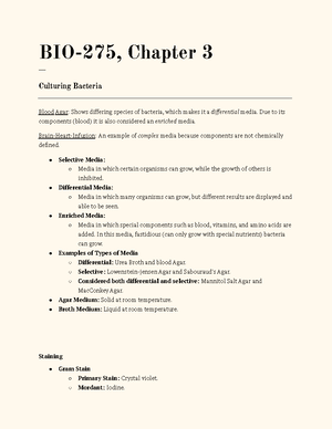 BIO275 CH3 - The Five I's of Micro - BIO-275 Microbiology Chapter 3 The ...