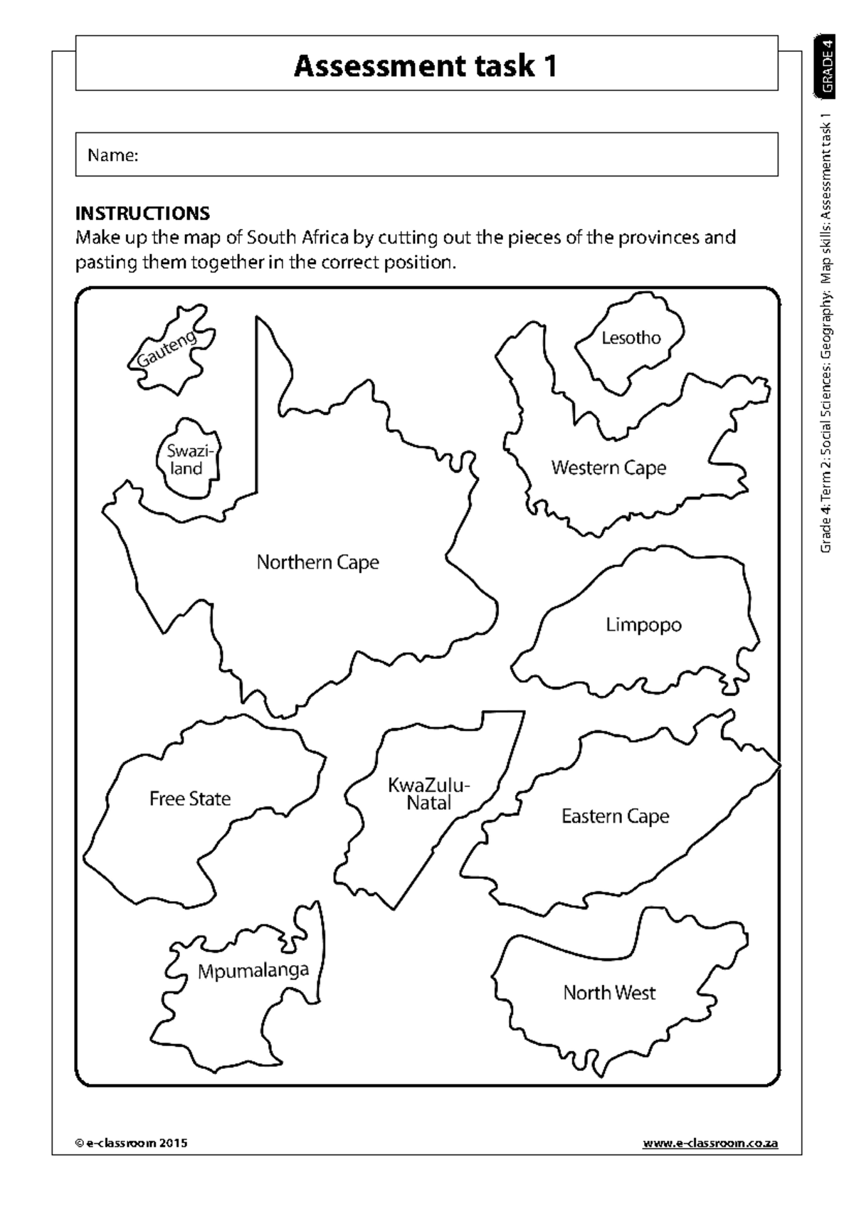 Grade 4 Term 2 Geo Map Skills Assessment Tasks - Studocu