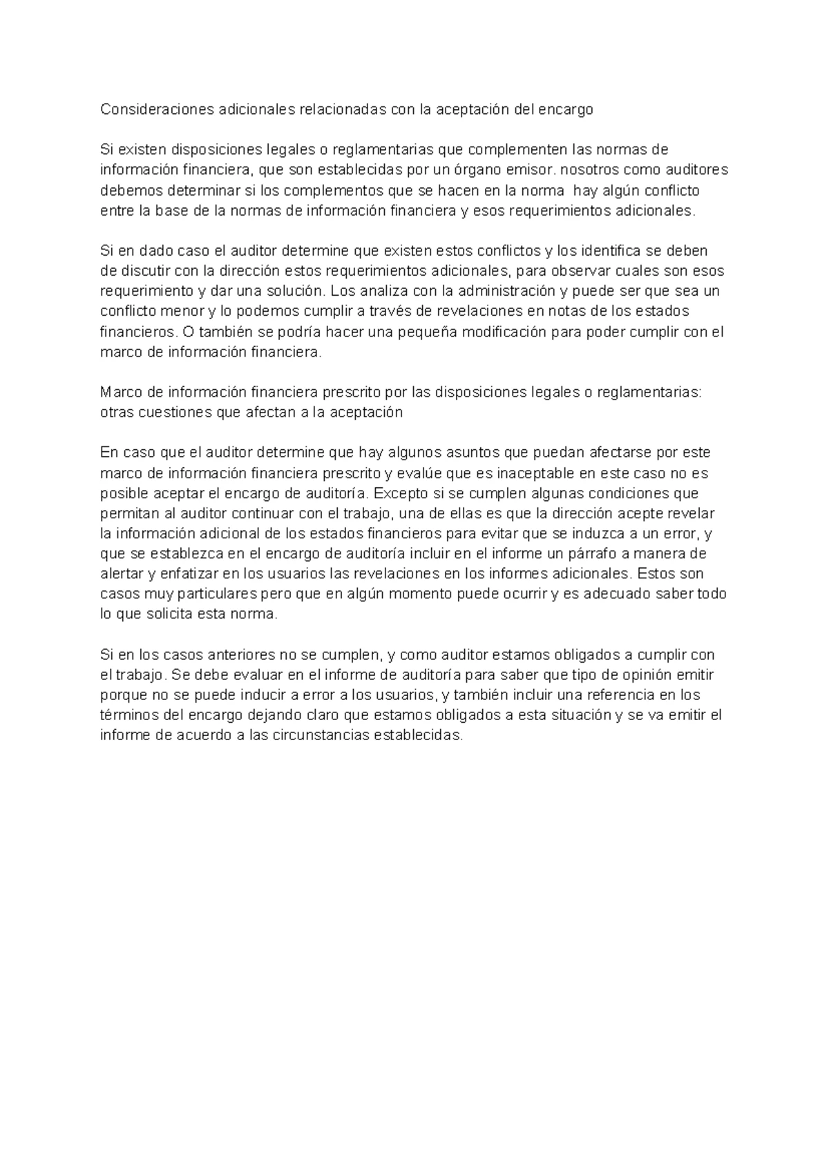 NIA 210 completa resumen y análisis - NORMA INTERNACIONAL DE AUDITORÍA ...