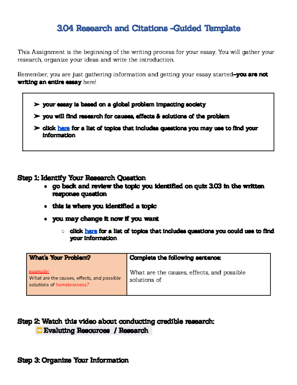 03.04 English 2 HON: Research & Citations for Global Issues Essay - Studocu