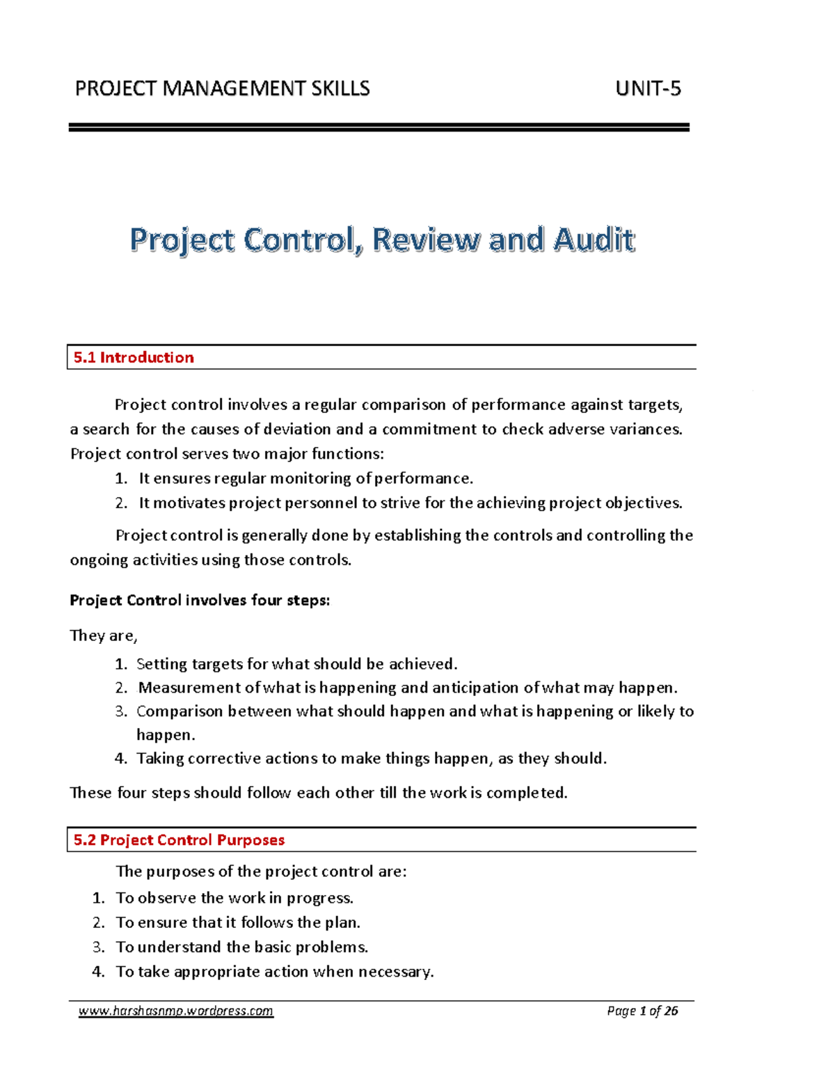 Project Management Skills: Understanding Project Control Techniques ...