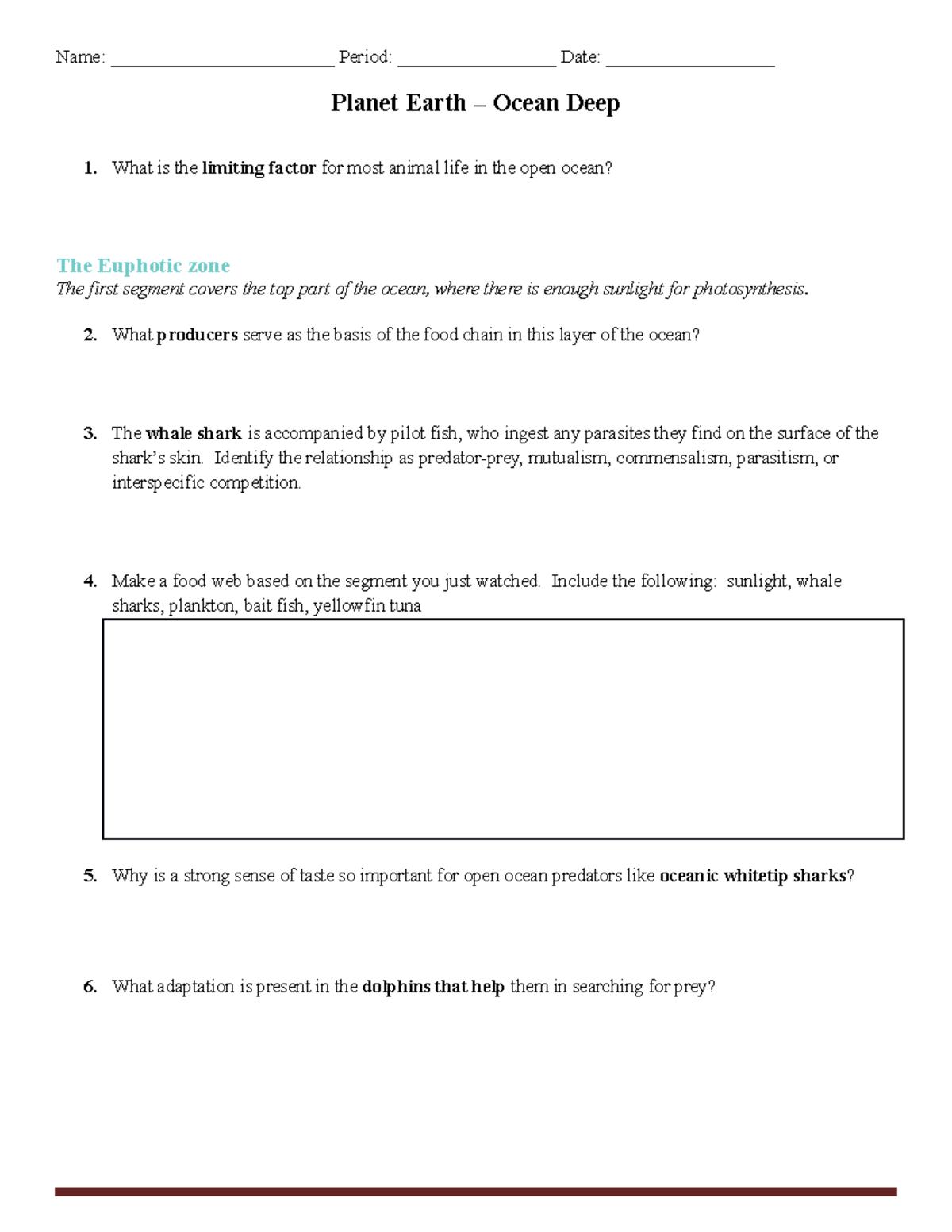 Planet Earth (Course Code) - Deep Ocean Exploration Notes - Studocu