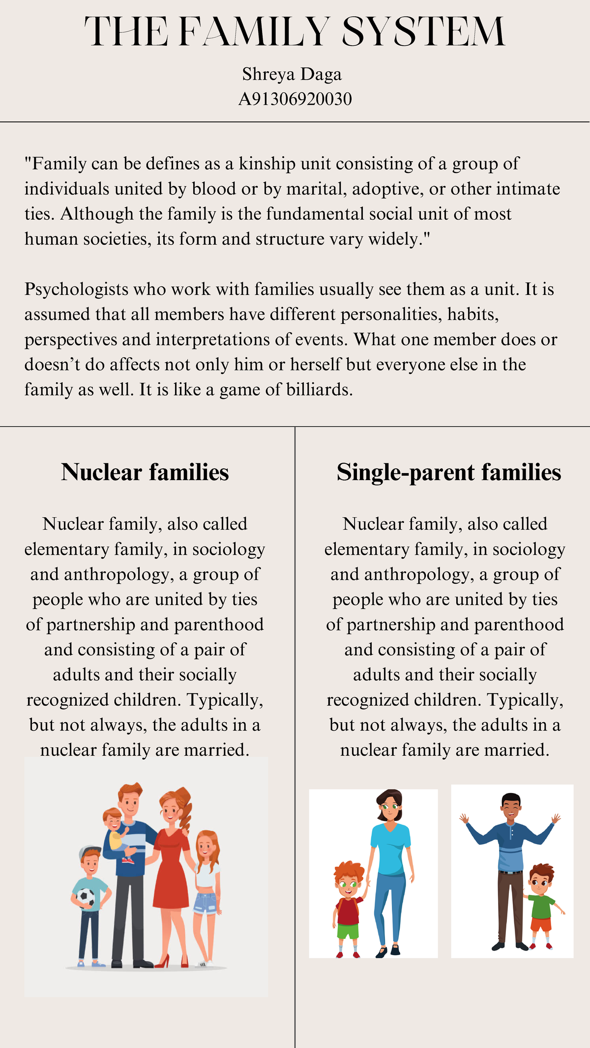 The Family System - assignment - THE FAMILY SYSTEM "Family can be ...
